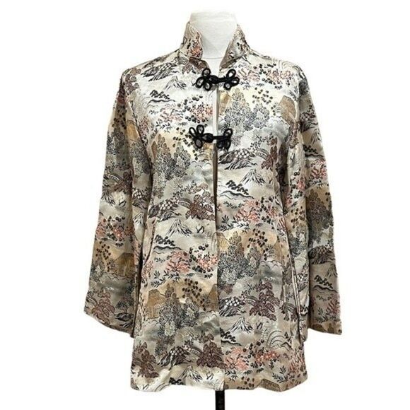 Jackets & Coats | Vintage Chinese Silk Mandarin Jacket With Matching ...